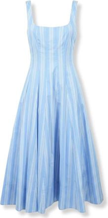 Staud Staud, Femme, Robes, Bleu, Taille: 42 FR Wells Dress
