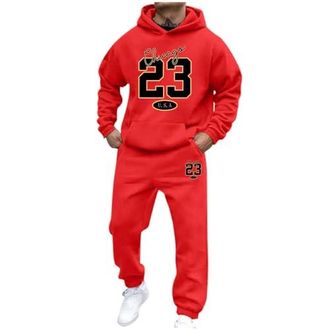 Generic Sweat a Capuche Homme Hooded Sweatshirt Ensemble Hoodie Sport pour Homme et Femme avec Impression Lettre, Manches Longues pour Automne et Hiver