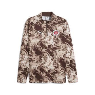 Puma Haut davant-match &agrave; col zipp&eacute; FC St. Pauli Homme, Accessoires, Marron, 3XL