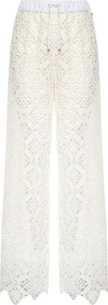 Herno Femme, Pantalons, Blanc, Taille: 42 FR Crochet Pantalons