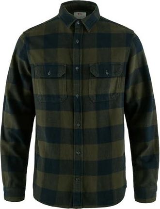 Fjällräven FJALLRAVEN 82978-662-555 Övik Heavy Flannel Shirt M T-Shirt Homme Deep Forest-Dark Navy Taille XL
