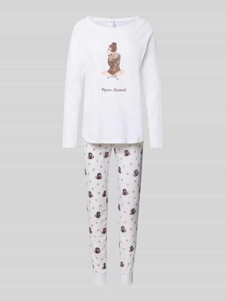 Louis & Louisa Regular Fit Pyjama aus reiner Baumwolle Modell Meine Auszeit
