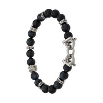 Ferragamo Homme, Accessoires, Bleu, Taille: ONE Size Round Bead Gancini Bracelet