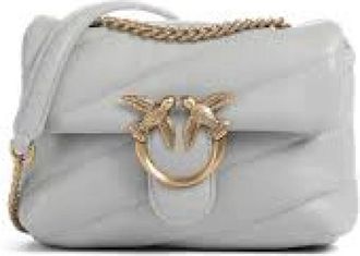 Pinko Pinko, Femme, Sacs, Gris, Taille: ONE Size Sac bandouli&egrave;re matelass&eacute;