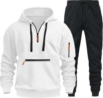 Generic Hommes Jogging Surv&ecirc;tement Sweat &Agrave; Capuche et Pantalon Tracksuit Mode D&eacute;contract&eacute; Surv&ecirc;tement Homme Ensemble 2 Pi&egrave;ces Sportwear Automne Hiver V&ecirc;tement