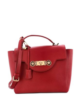 Versace Signature Bag Leather Large satchel - Rouge