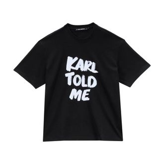 Karl Lagerfeld Told Me T-Shirt - - Tops - Damen - Schwarzk - M