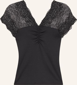 Maje Blusenshirt Mit Spitze schwarz