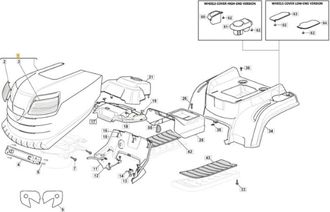 STIGA Sports Rote Motorhaube ORIGINAL STIGA Rasentraktor M&auml;her 1330m - 1538h 382076978/0