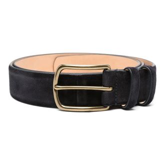 Officine Creative Homme, Accessoires, Bleu, Taille: 105 CM Ceinture en daim avec motif &agrave; rayures OC