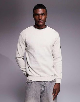 Barbour Callum - Sweat-shirt &agrave; liser&eacute; - Brume-Neutre