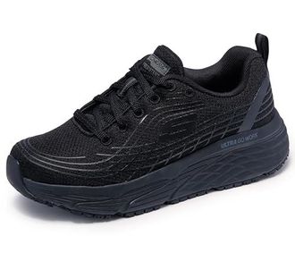 Skechers Femme Relaxed Fit Max Cusioning Elite SR Outsole Chaussure de Professionnel de la santé, Noir, 37 EU