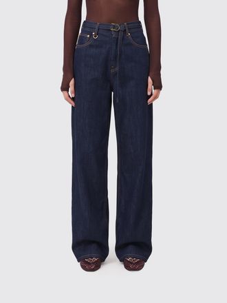 Zimmermann High-Waist-Jeans aus Denim mit weitem Bein und verstellbarem G&uuml;rtel