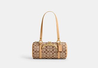 Coach Kisslock Barrelbag 28 Aus Signature-Jacquard