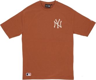 New Era MLB League Essentials Oversize Tee Earth Brown - - Tops - Herren - Braun - L