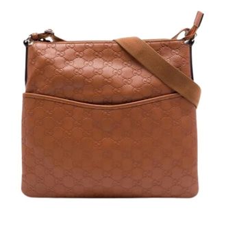 Gucci Sac bandouli&egrave;re en cuir gaufr&eacute; Pre-owned - Femme - Pre-owned - Brun - Taille: ONE Size