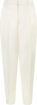 Philipp Plein Femme, Pantalons, Blanc, Taille: 46 FR Pantalon Coupe Dame en Satin