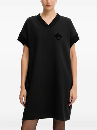 Iceberg robe courte &agrave; col v - Noir