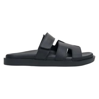Estro & Luminara Femme, Chaussures, Noir, Taille: 40 EU Sandales Slides &agrave; Bride R&eacute;glable