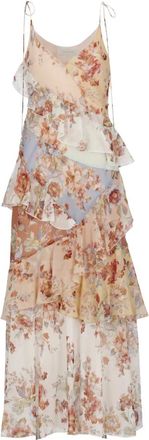 Zimmermann Femme, Robes, Multicolore, Taille: 42 FR Awaken Frilled Slip Dress