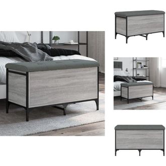 vidaXL Vidaxl - Banc de rangement sonoma gris 82x42x45 cm Bois dingénierie - Banc Coffre - Banc Rangement Intérieur - Banc Entrée - Banc Design - Meuble