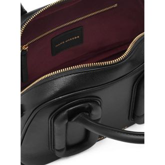 Marc Jacobs Structured Leather Top Handle Bag - Black