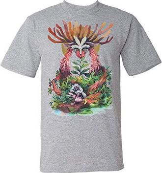 Finest Prints Forest Spirit T-Shirt Homme, gris, S