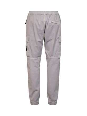 Stone Island Mens Cargo Trousers Grey Organic Stretch Twill Cotton