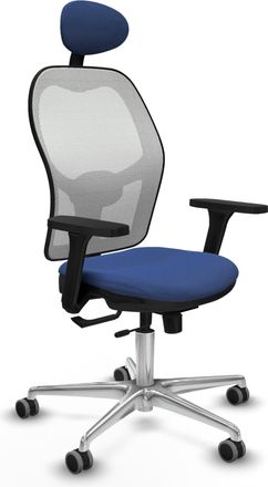 Piqueras y Crespo Ergonomischer gepolsterter Chorquera Stuhl mit 3D-Armen, h&ouml;henverstellbarer Lendenwirbelst&uuml;tze und festem Kopfteil, ausgestattet mit Syncro/Traslack u