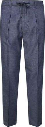 Circolo 1901 Homme, Pantalons, Bleu, Taille: M Pantalone 1 Pinces Lino Cotone Effetto Denim