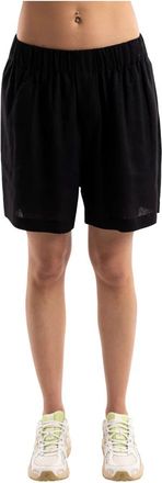 Hinnominate Hinnominate, Femme, Shorts, Noir, Taille: 42 FR Soft Linen Shorts