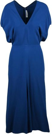 Victoria Beckham Femme, Robes, Bleu, Taille: 38 FR Abito Lungo Avvitato