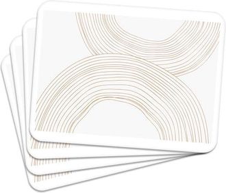 MG Design Mg Design Lot de 4 Sets de Table en li&egrave;ge - Abstract Shapes 3 - 30 &times; 40 cm - r&eacute;sistants &agrave; la Chaleur, faciles &agrave; Nettoyer