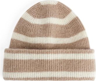 Arket Beanie Aus Alpakawolle Und Wolle -Beige