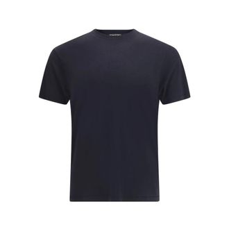 Tom Ford Homme, Tops, Noir, Taille: XL T-shirt en Coton avec &Eacute;l&eacute;gance Minimale