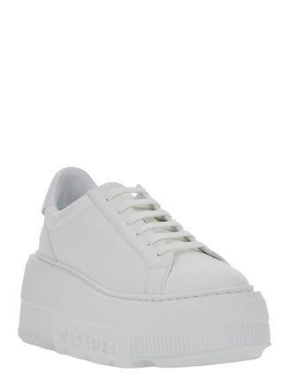 Casadei Womens Sneakers Nexus White Leather And Tech Fabric Trainers