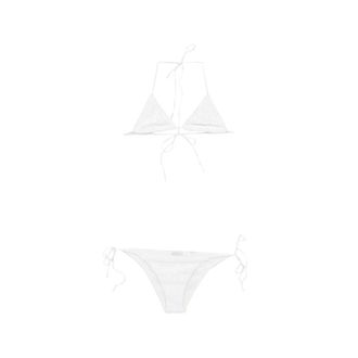 Os&eacute;ree Femme, Maillots de bain, Blanc, Taille: 40 FR Microkini &agrave; Paillettes
