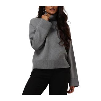 Selected Slfkamma LS Strick Rollkragen - - Knitwear - Damen - Grau - XL
