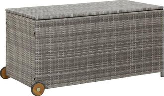 vidaXL Garten-Auflagenbox Hellgrau 120x65x61 cm Poly Rattan - Vidaxl