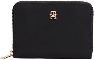 Tommy Hilfiger Th Icon Med Za Nylon Aw0aw17741, Portefeuille zippé Femme, Black (Black), Taille Unique