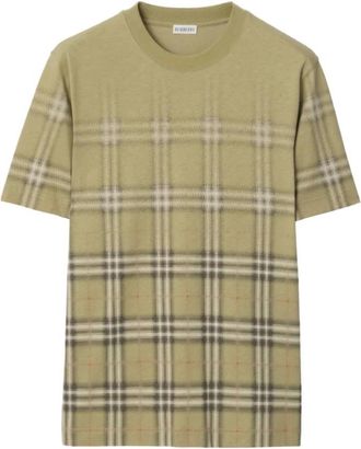 Burberry Homme, Tops, Vert, Taille: 2XL T-Chemises