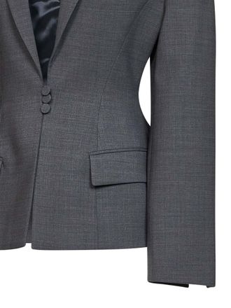 Giuseppe Di Morabito Virgin Wool Canvas Fitted Blazer - Gray