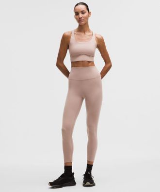 lululemon Wunder Train No Line High-Rise Leggings 25 f&uuml;r Frauen - Gr&ouml;&szlig;e 10 in Ashen Rose