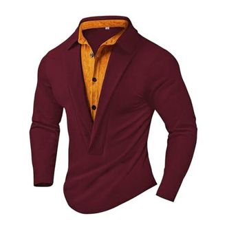 Generico Pull Homme Manches Longues Business Chemise Homme &Eacute;l&eacute;gant Bicolore Sans Capuche Pull &agrave; Col Vintage R&eacute;tro M&eacute;di&eacute;val Sweat &agrave; Mythologie Nordique M&eacute;di&eacute;val