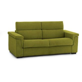 Dmora Schlafsofa Brusasco f&uuml;r 2 Personen, abnehmbar, mit Stauraum, Klappmechanismus, Made in Italy, 205x95 cm Gr&uuml;n