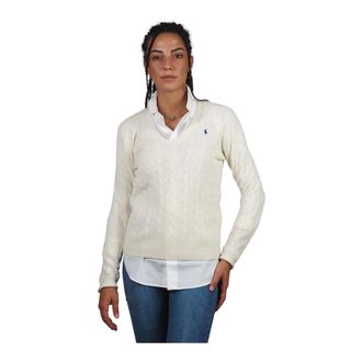 Ralph Lauren Femme, Pulls, Beige, Taille: 38 FR Maglia a trecce