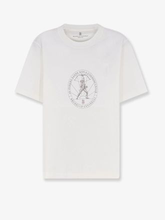 Brunello Cucinelli Cotton T-shirt with print on the front - BRUNELLO CUCINELLI - gender_Man