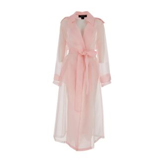 Federica Tosi Femme, Robes, Rose, Taille: 38 FR Organza Silk Trench