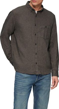 s.Oliver Regular Fit: Strukturiertes Hemd mit Button-Down-Kragen