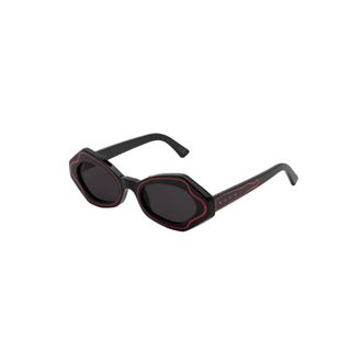 Marni unisex, Accessoires, Noir, Taille: 53 MM Noir Rouge Lunettes Soleil Unlahand Style